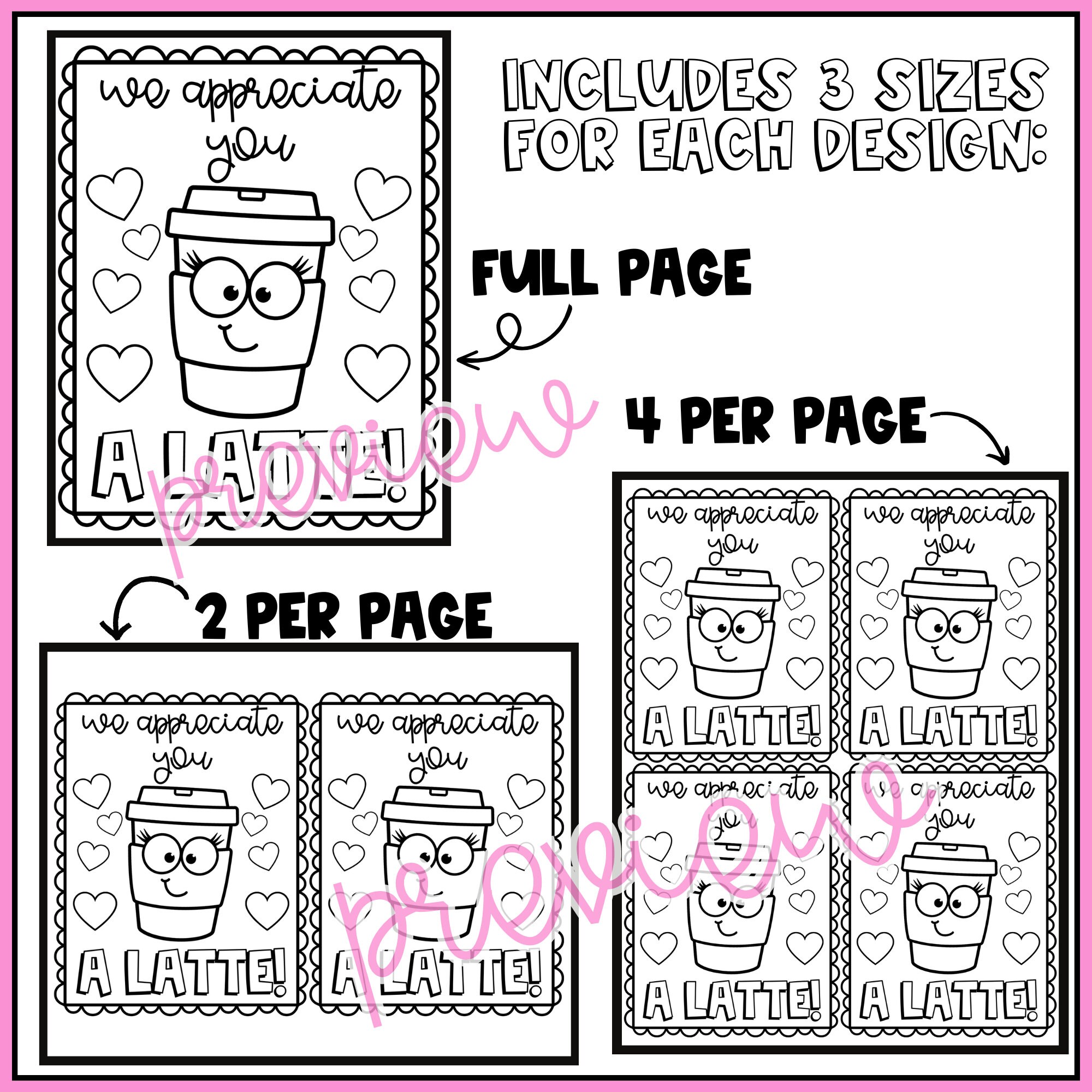 Appreciation Thank You Cards and Coloring - Teacher, Principal, School ...