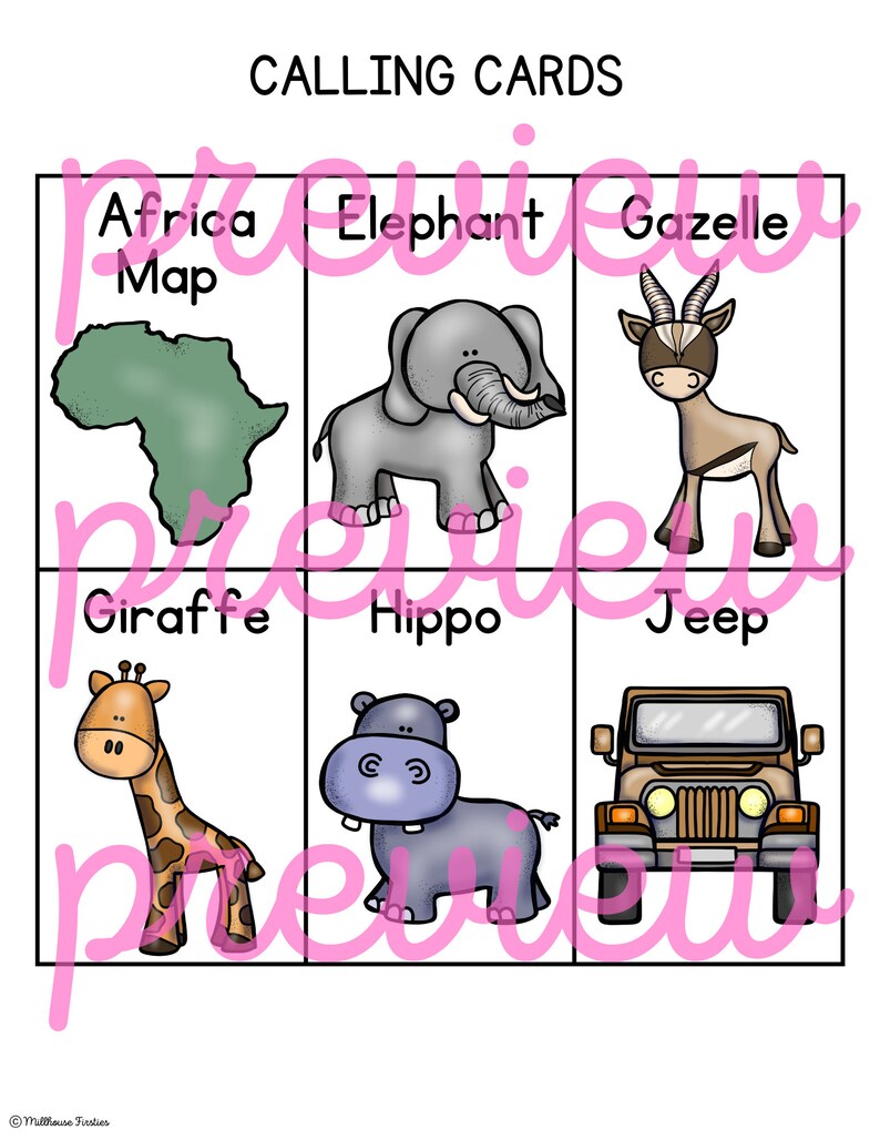 Safari BINGO Game Class or Party Game for African Safari Theme - Etsy