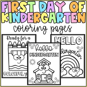 Hello Kindergarten Coloring Pages - First Day of Kindergarten Activity ...