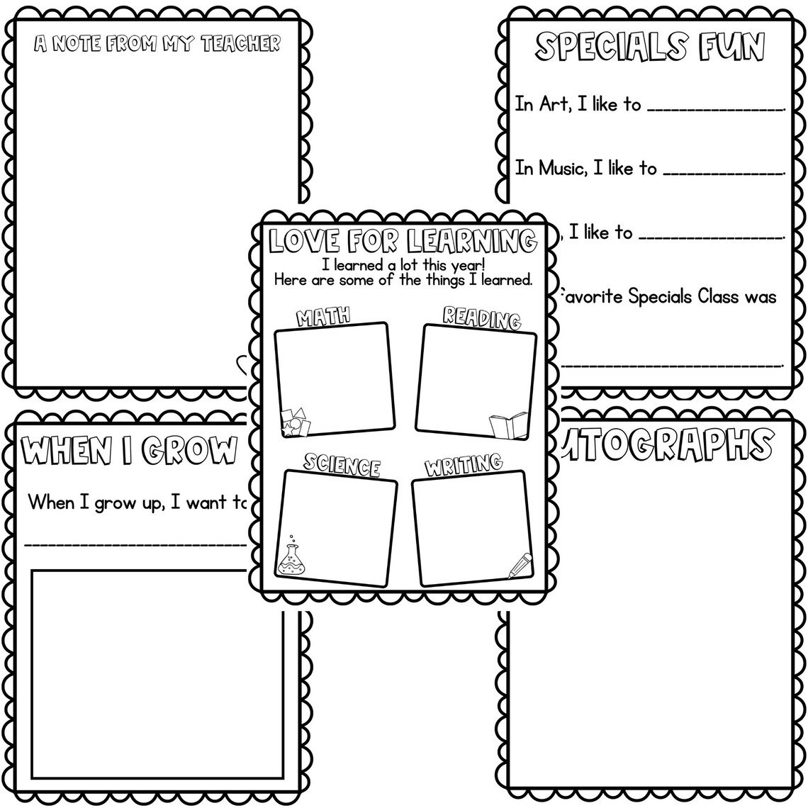 Third Grade Memory Book - End of Year 3rd Grade Book - Writing and ...