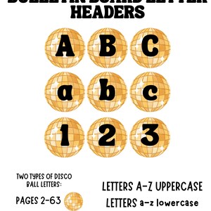 Retro Groovy Disco Ball Letters and Numbers for Bulletin Boards ...