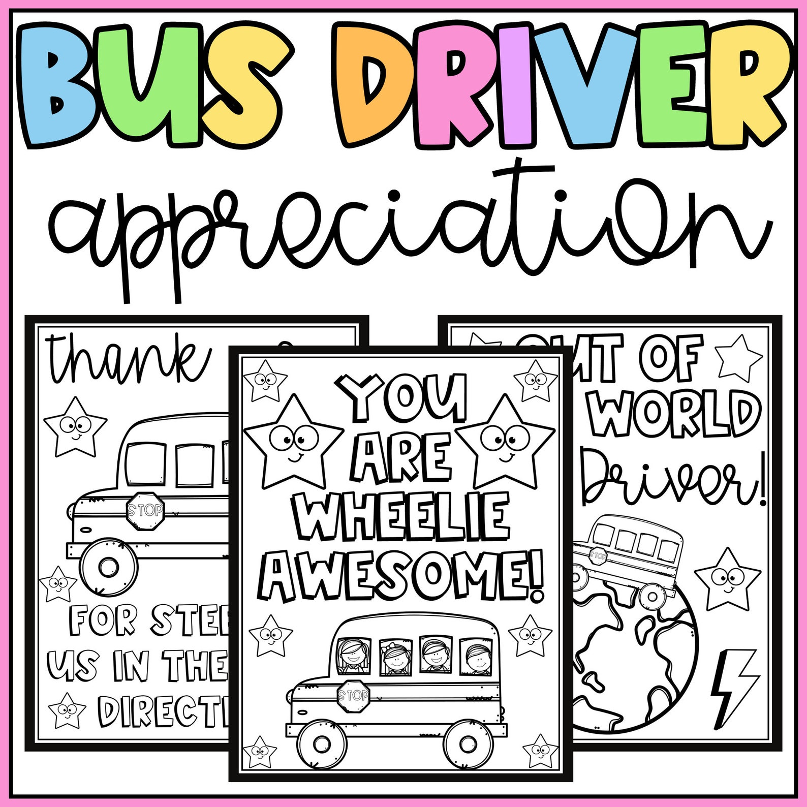 Bus Driver Appreciation - Thank You Letters & Coloring Pages - Download ...