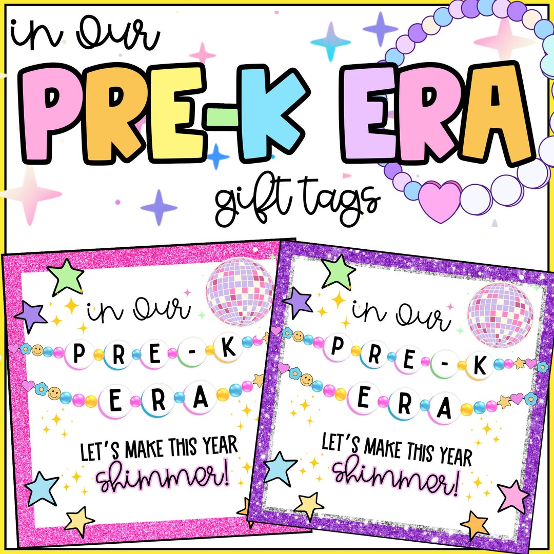 In Our Pre-k Era Gift Tags - Friendship Bracelets - Back to School Gift ...