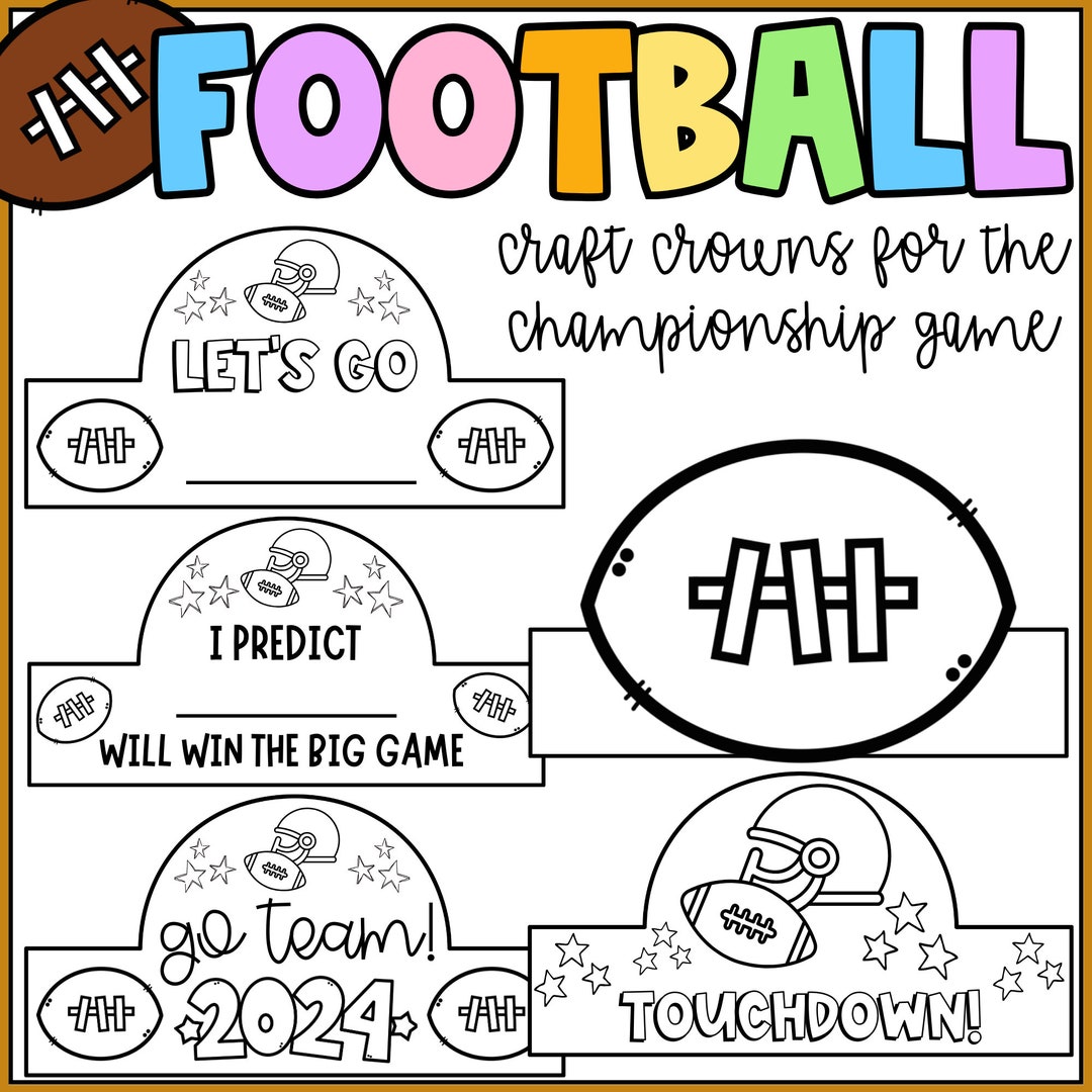 SUPER Football Championship Game Crown Crafts! Hats-headbands ...