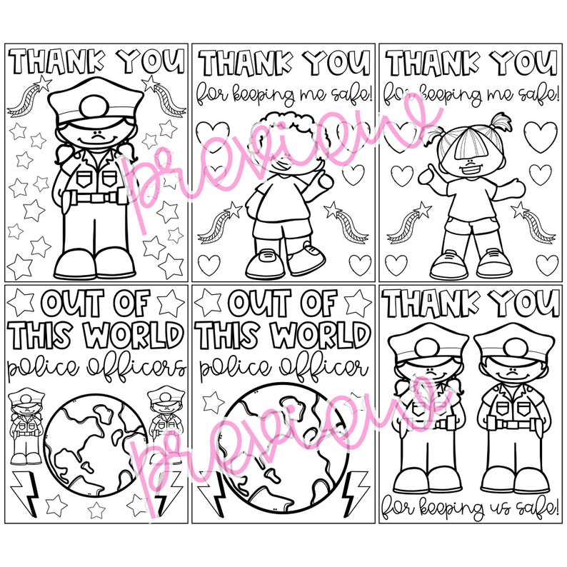 Law Enforcement Appreciation Day- Police Officer Pages Cards-community ...