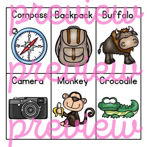 Safari BINGO Game - Class or Party Game for African Safari Theme - Etsy