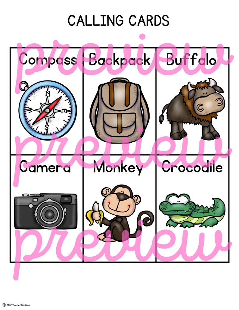 Safari BINGO Game - Class or Party Game for African Safari Theme - Etsy