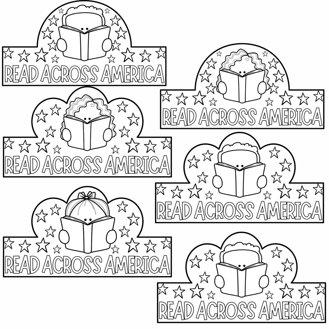 Reading Crowns-hats-headband Craft for Read Across America Day - March ...