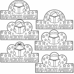 Reading Crowns-hats-headband Craft for Read Across America Day - March ...