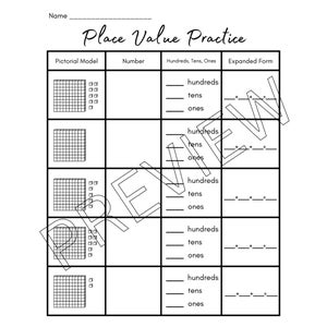 Place Value Cards, Puzzles, and Worksheets for Numbers up to 120 - Etsy