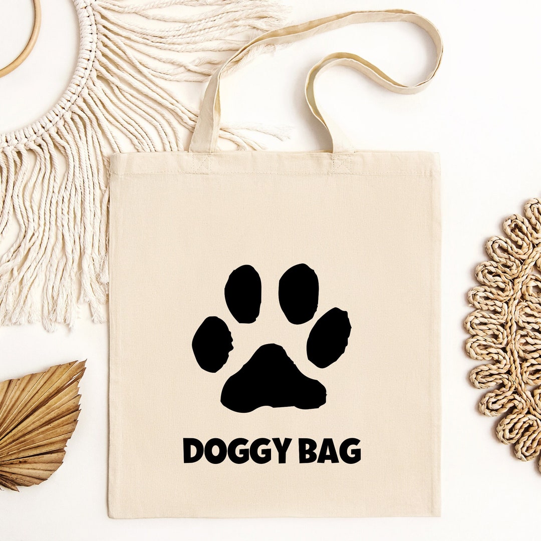 Paw Print Canvas Tote Bag: Dog Lover Gift - Etsy
