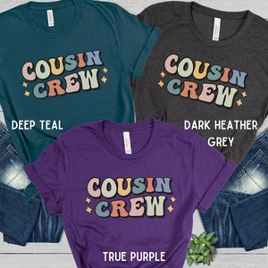 Cousin Crew Tshirt, Retro Cousin Crew Shirts for Kids, Matching Family ...