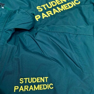 EMBROIDERED- Ambulance Paramedic Waterproof Thermal Jacket First Aid ...