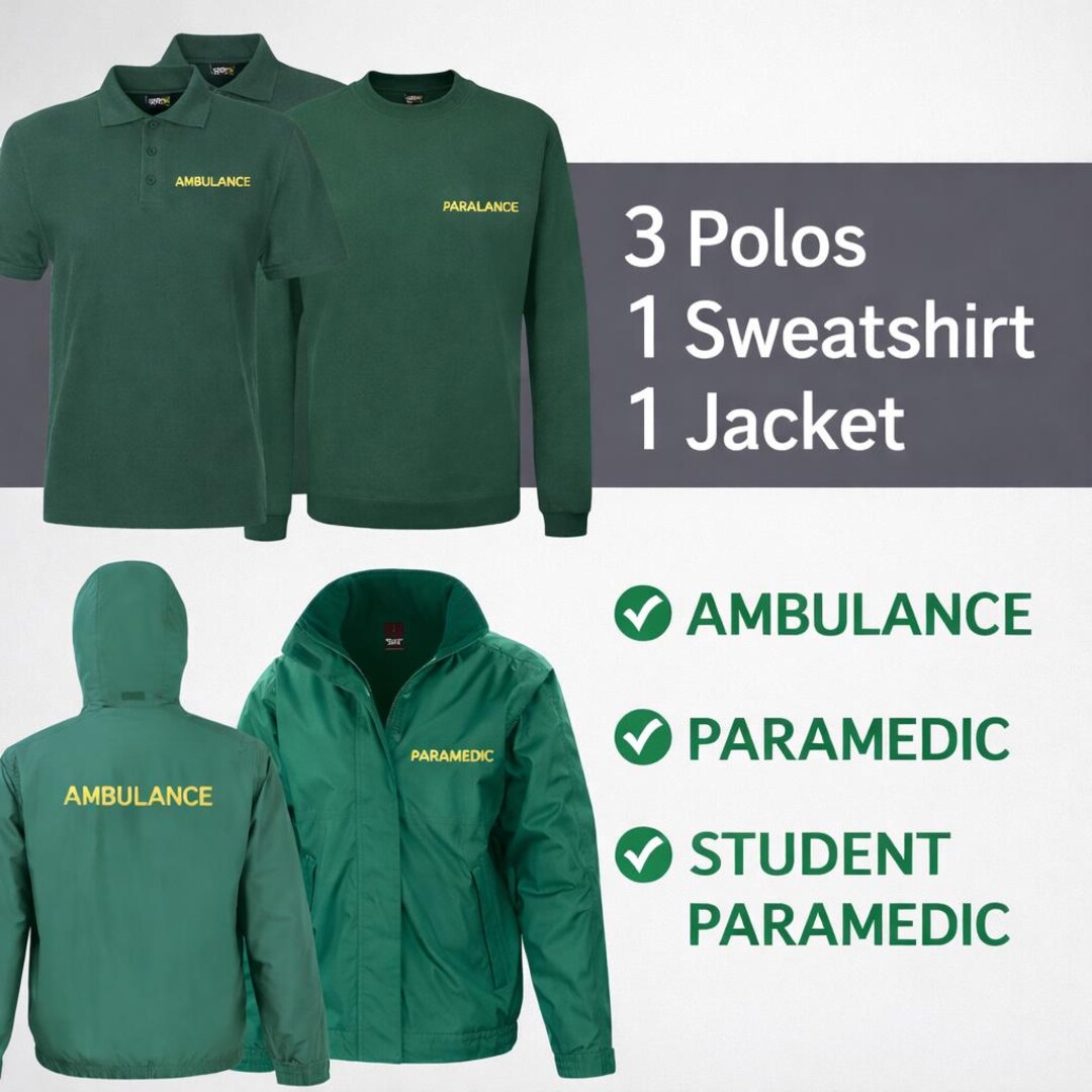 Ambulance Paramedic Waterproof Thermal Jacket PRINTED Embroidered ...