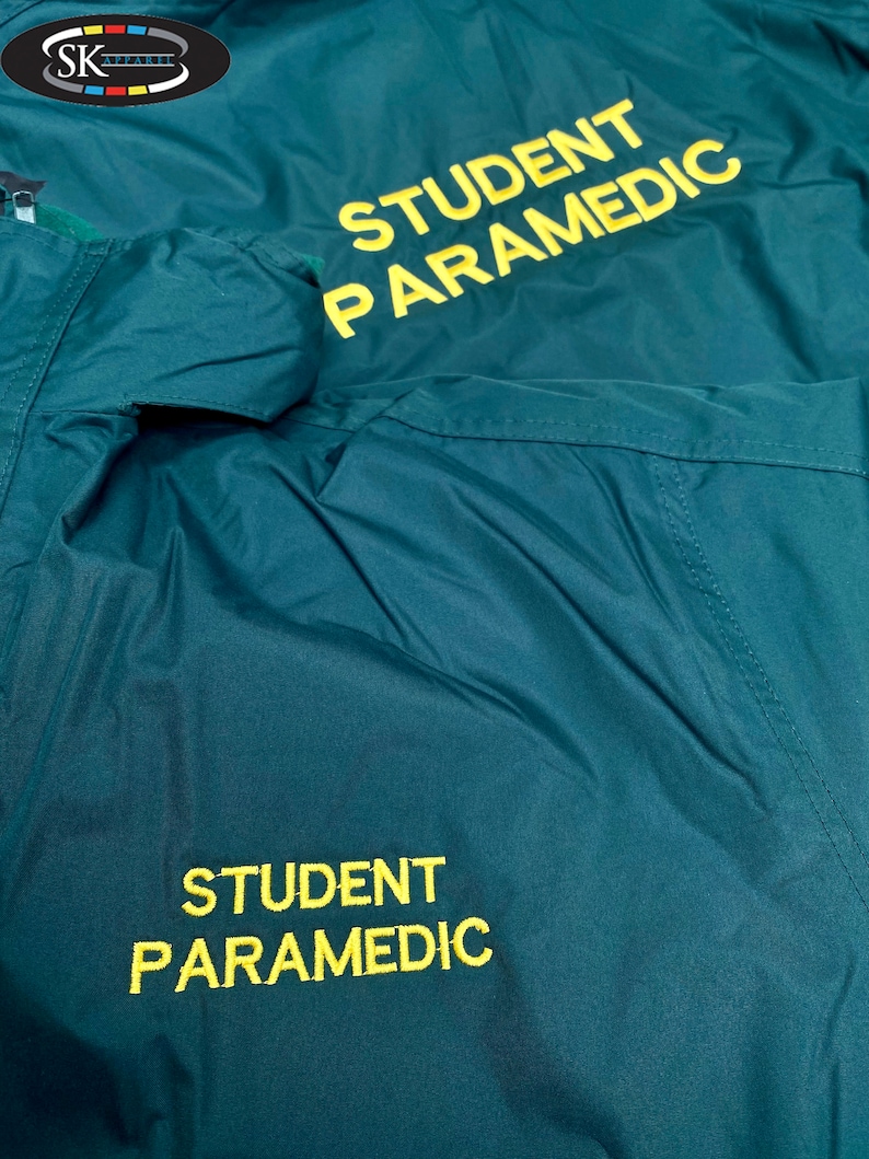 Embroidered - Ambulance Paramedic Waterproof Thermal Jacket Coat First ...