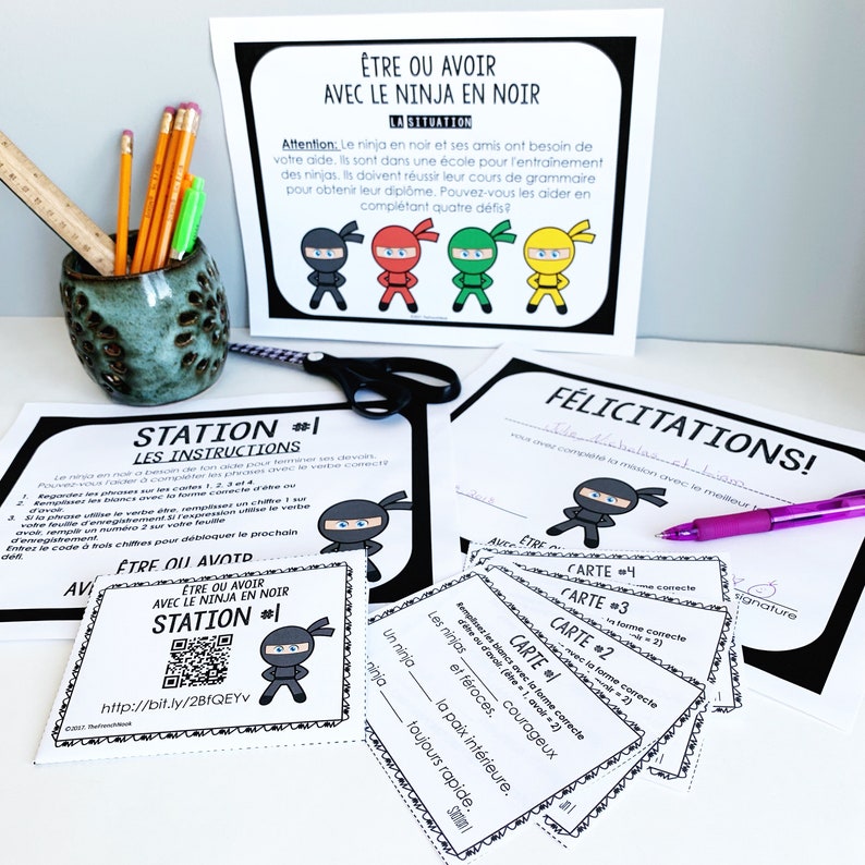 French Grammar Escape Room | être and Avoir | Lesson Plan - Etsy