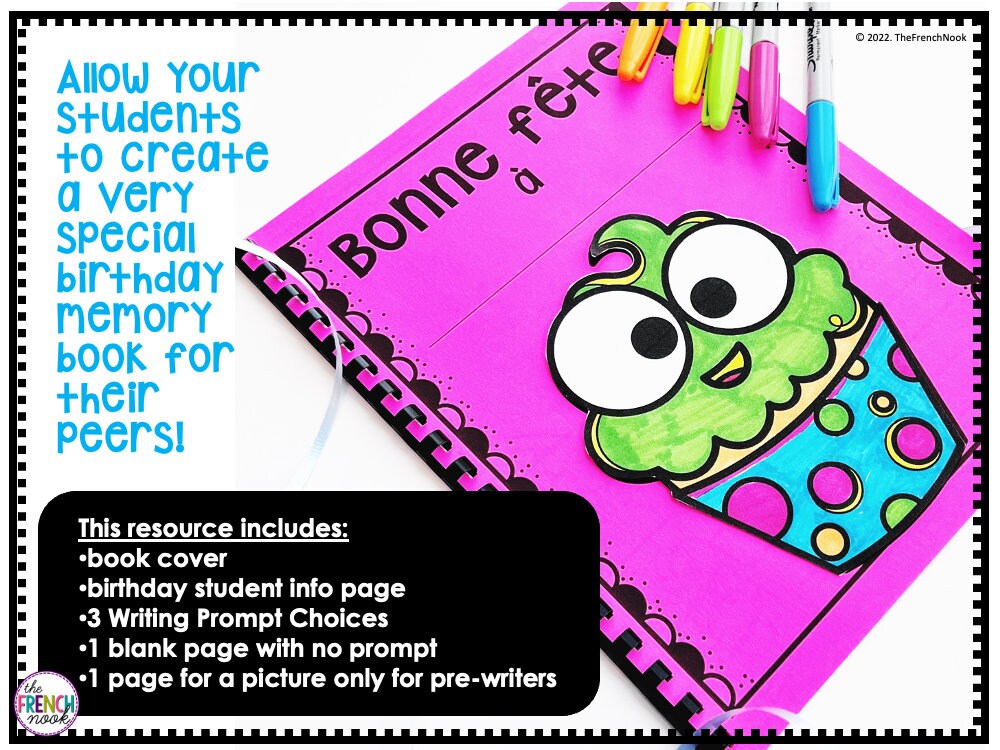French Birthday Book | Les Cahiers D'anniversaire | Birthday Gift | FSL ...