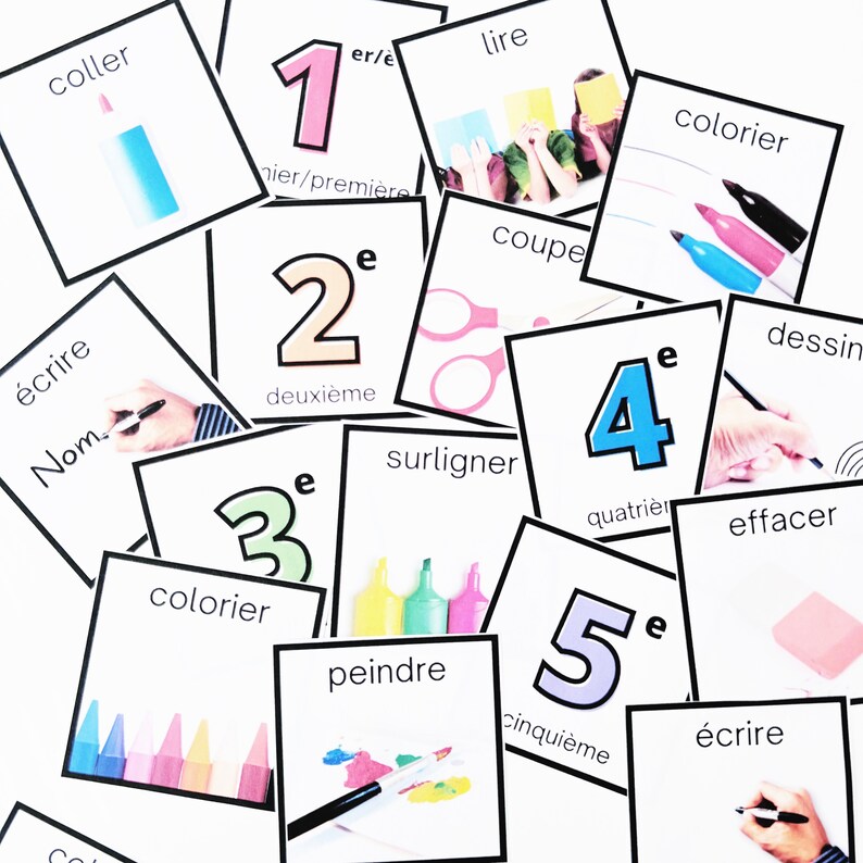 French Classroom Directions | FSL Visual Cue Cards | French Classroom ...
