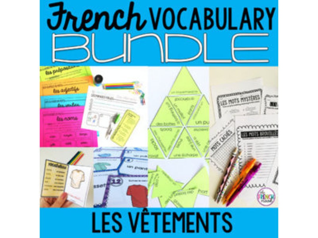 Les Vêtements French Clothing Vocabulary BUNDLE Lesson Plans - Etsy