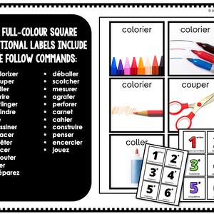 French Classroom Directions | FSL Visual Cue Cards | French Classroom ...