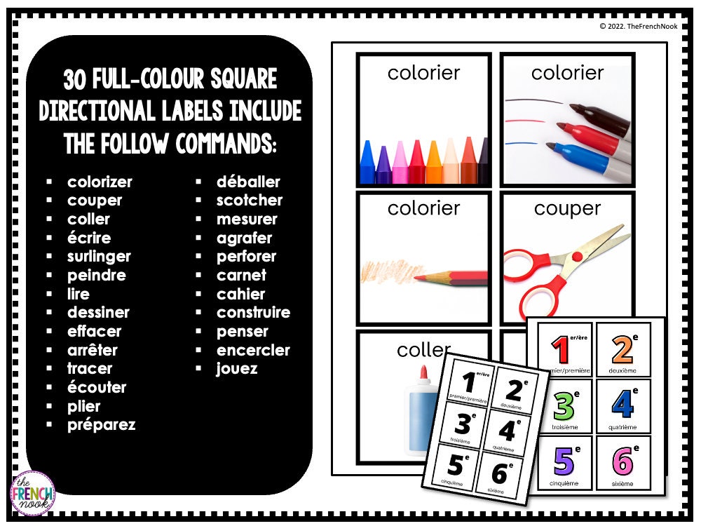 French Classroom Directions | FSL Visual Cue Cards | French Classroom ...