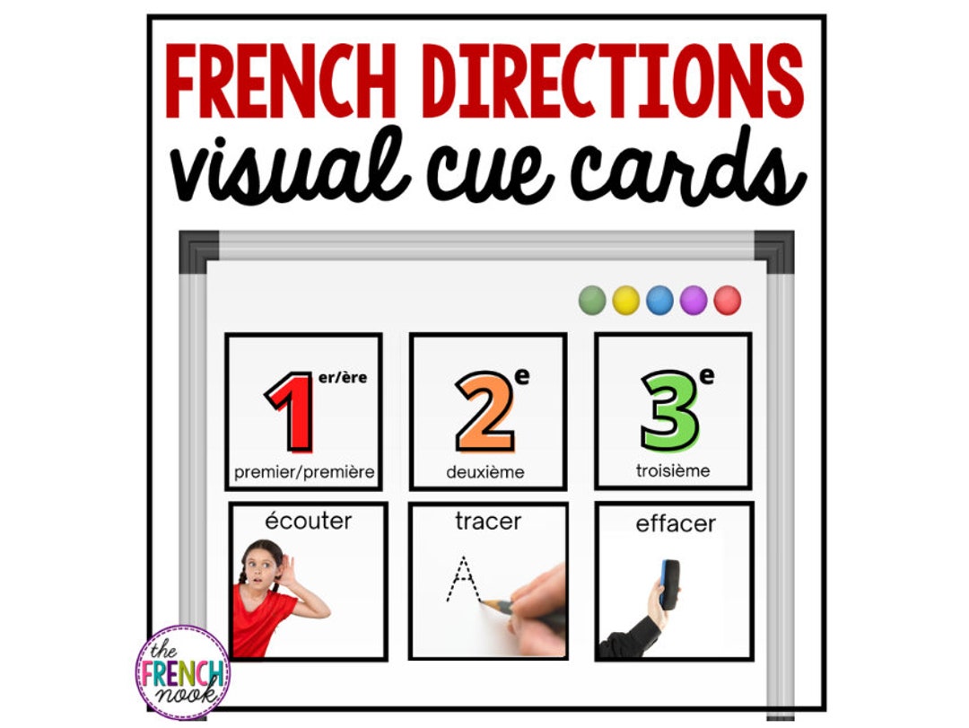 French Classroom Directions | FSL Visual Cue Cards | French Classroom ...