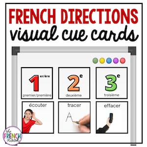 French Classroom Directions | FSL Visual Cue Cards | French Classroom ...