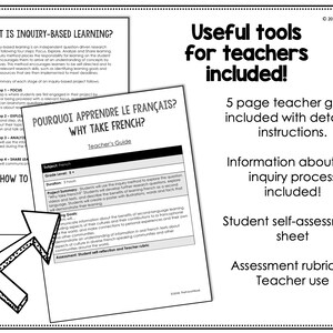 Pourquoi Apprendre Le Français? Why Take French? Lesson Plan - Etsy