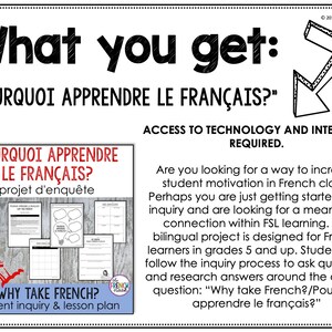 Pourquoi Apprendre Le Français? Why Take French? Lesson Plan - Etsy