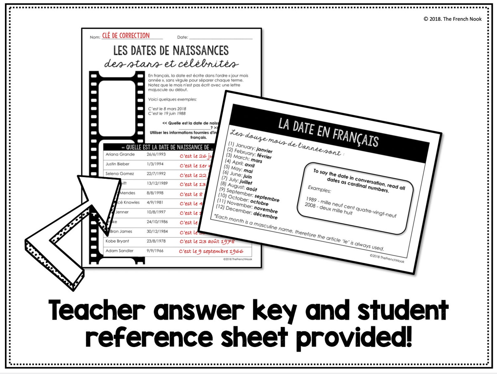 French Dates Practice / Les Dates De Naissances Des Stars Et Célébrités ...
