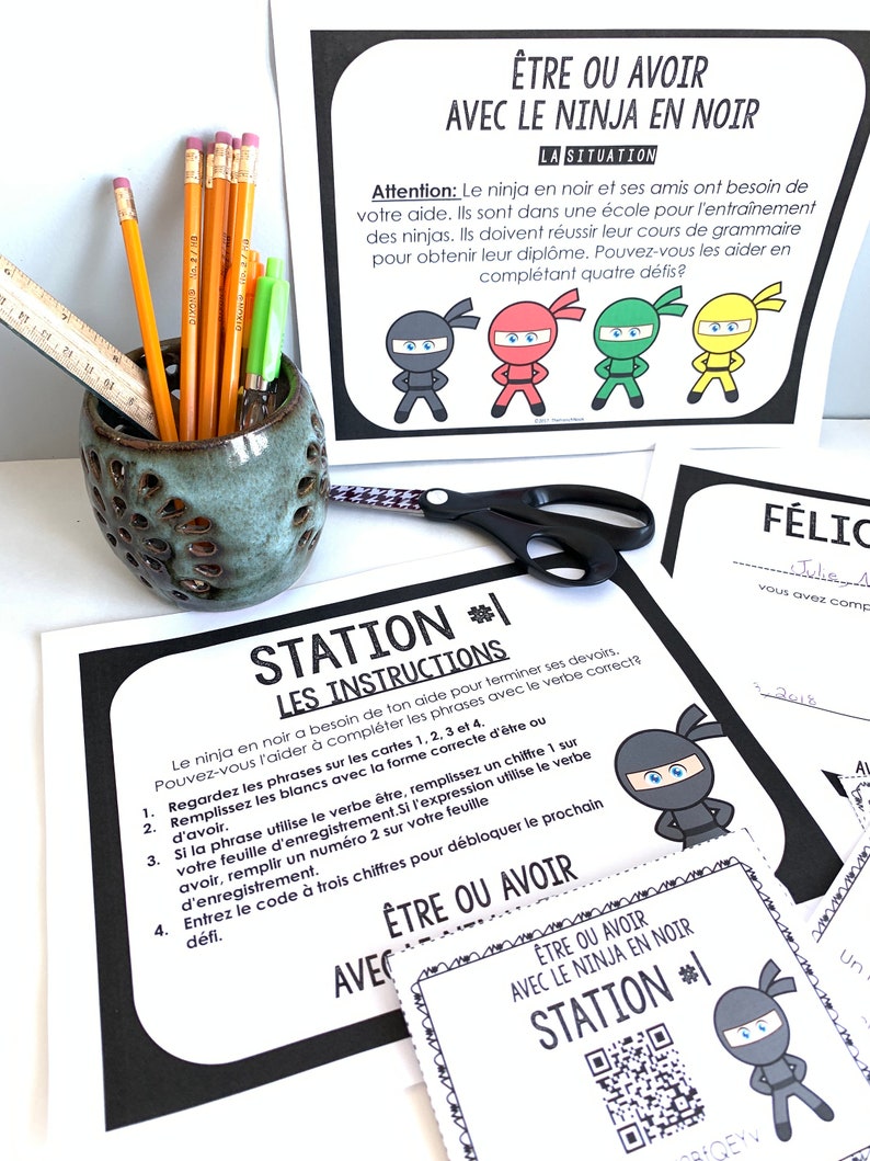 French Grammar Escape Room | être and Avoir | Lesson Plan - Etsy