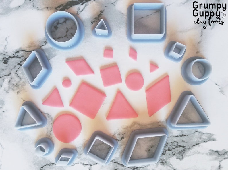 Polymer Clay Cutter Set, Basic Shapes Clay Cutter Bundle, Micro Cutter ...