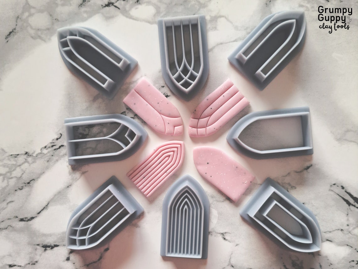 Arch Clay Cutter Bundle, U Shape Clay Cutter, Embossed Cutter Set, Arch ...
