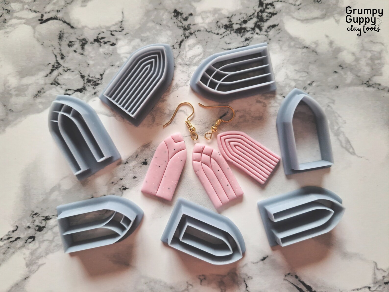 Arch Clay Cutter Bundle, U Shape Clay Cutter, Embossed Cutter Set, Arch ...