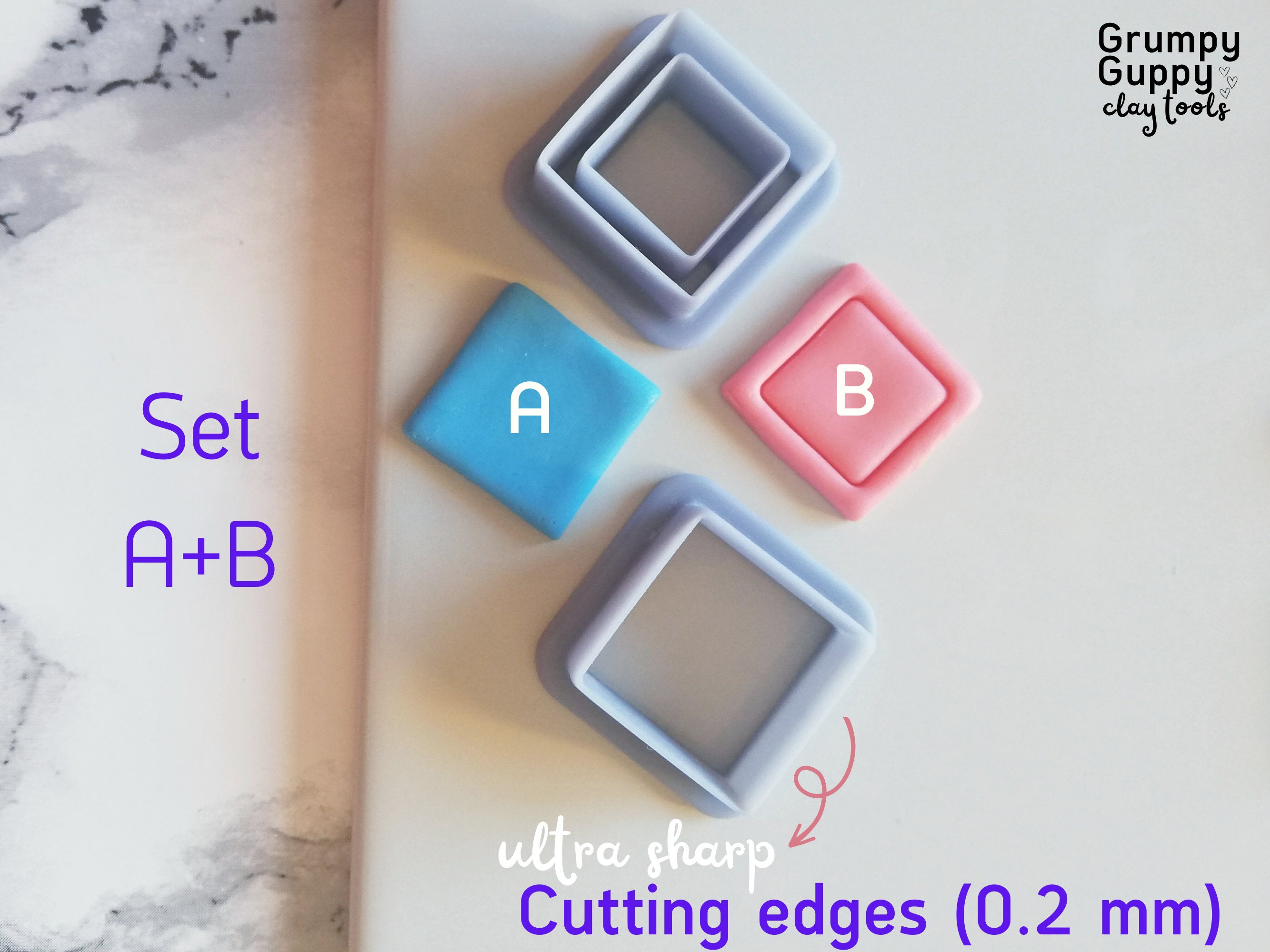 Frame Cutters, Polymer Clay Cutter Set, Embossing Clay Cutter Bundle ...