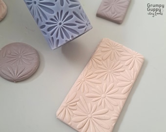 Cross Texture Roller for Polymer Clay, Abstract Clay Roller, Squares ...