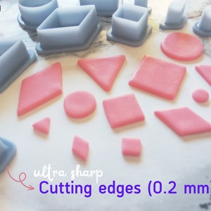 Polymer Clay Cutter Set, Basic Shapes Clay Cutter Bundle, Micro Cutter ...
