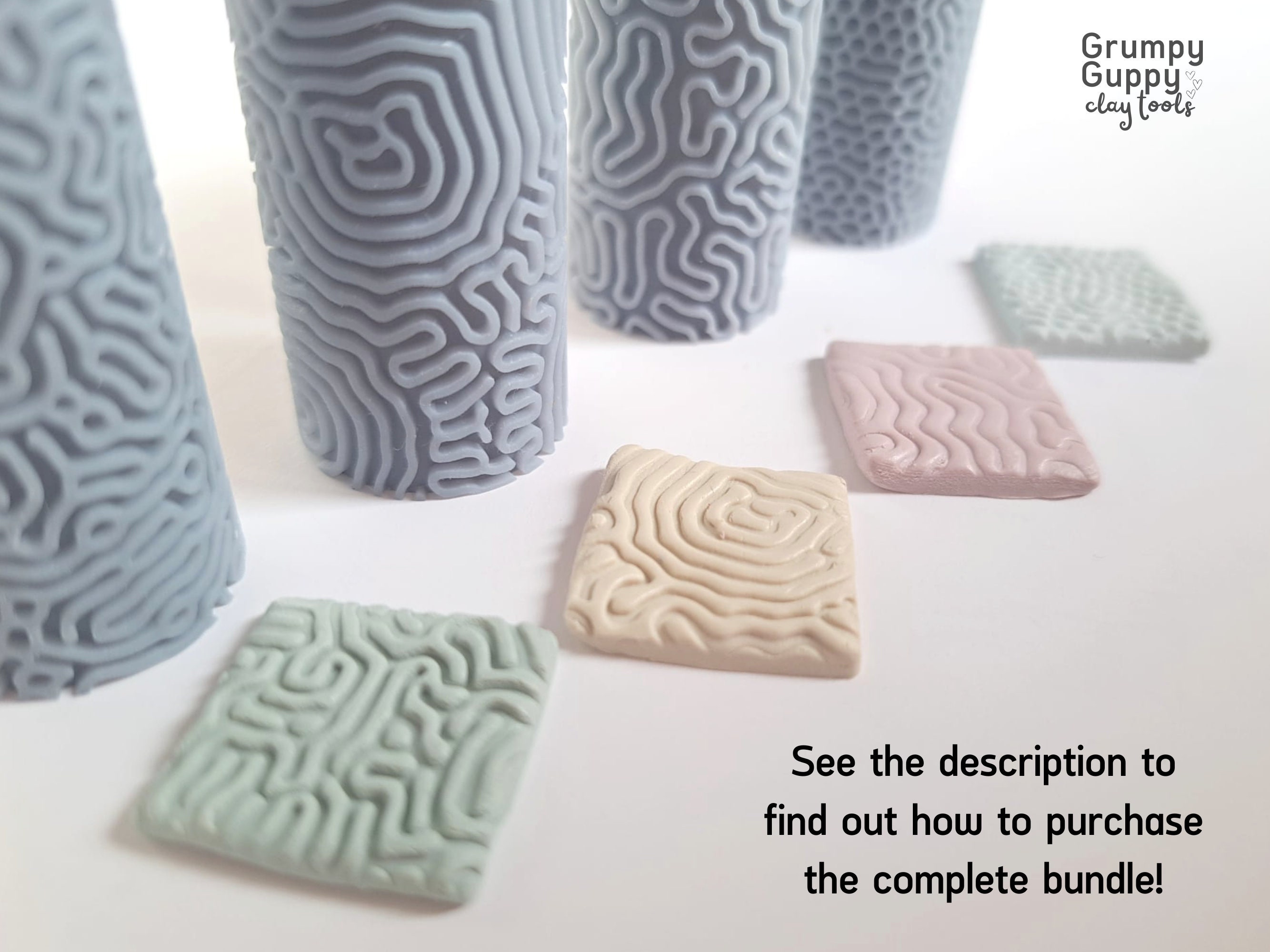 Maze Texture Roller for Polymer Clay, Polymer Clay Organic Pattern ...