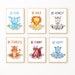 Printable Nursery Poster Bundle, Watercolor Safari Animals Poster, Ten ...