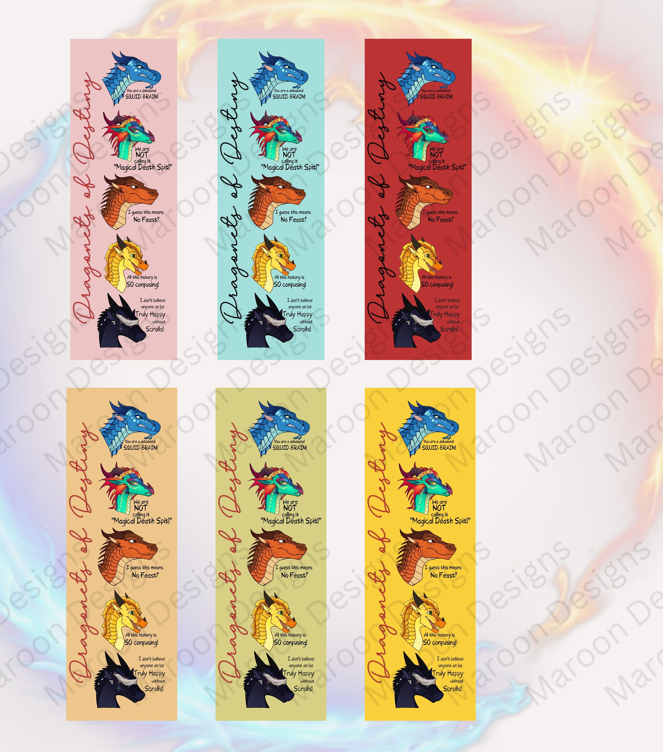 Printable Wings of Fire Bookmark Dragonets Bookmark Tsunami - Etsy ...