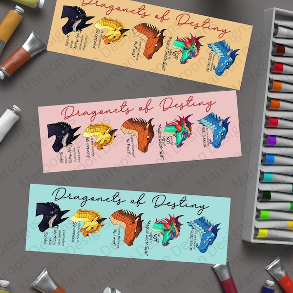 Wings of Fire Bookmarks - Etsy Canada