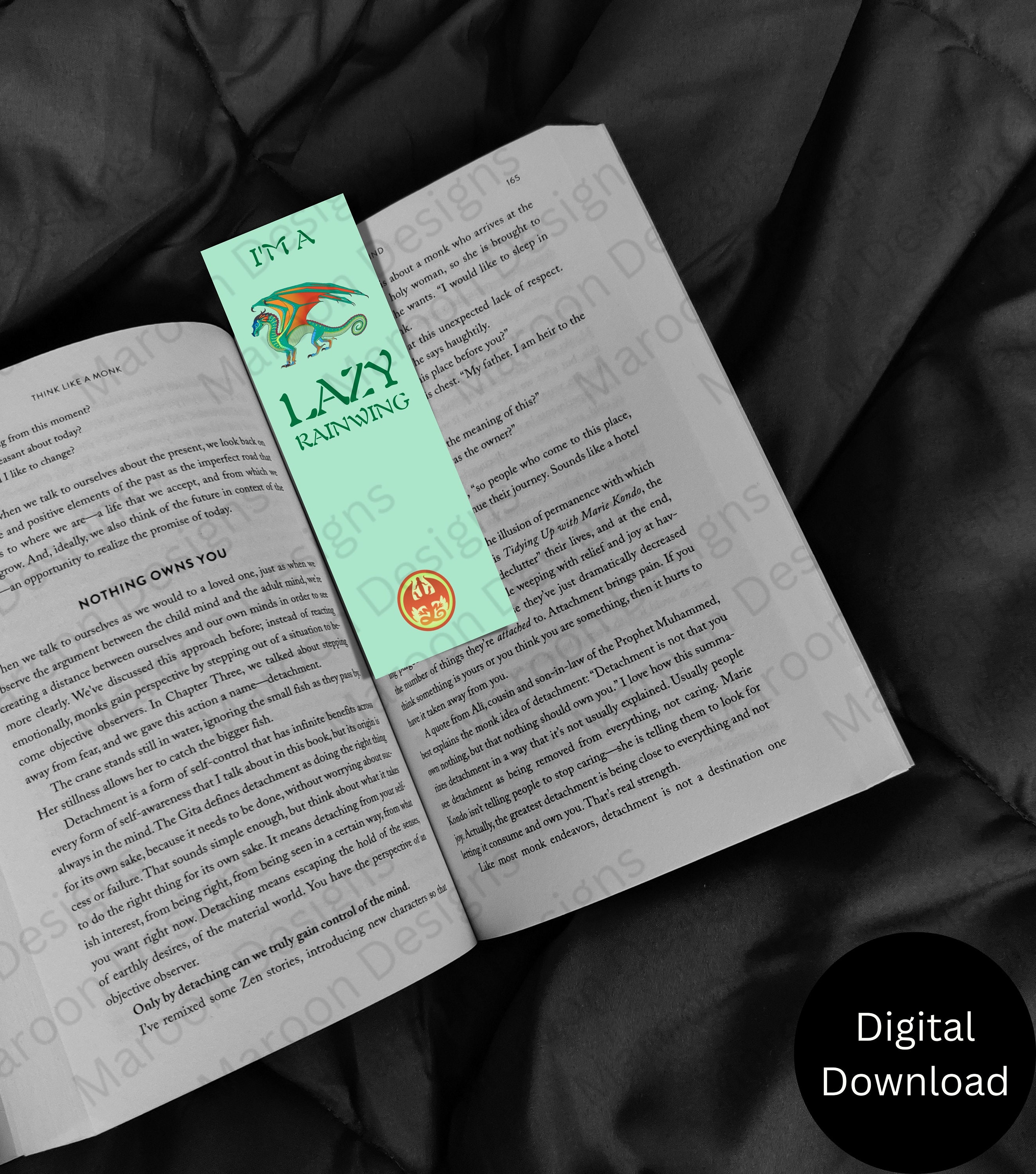 Printable Wings of Fire Bookmark, Dragonets Bookmark, Tsunami Bookmark ...