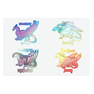 Wings of Fire Sticker Sheet, Wings of Fire Stickers, Mudwing Sticker ...