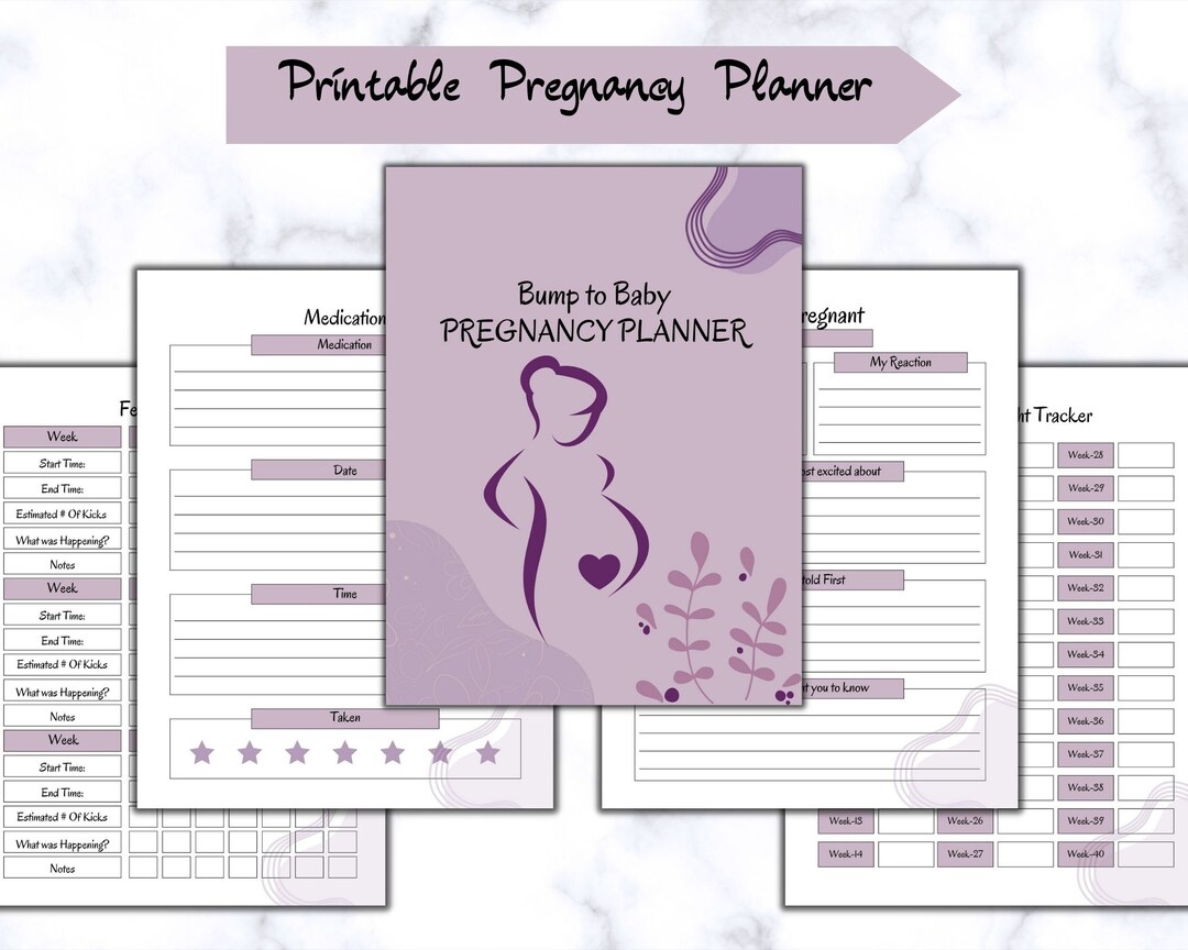 Printable Pregnancy Planner, Digital Pregnancy Journal, Printable ...