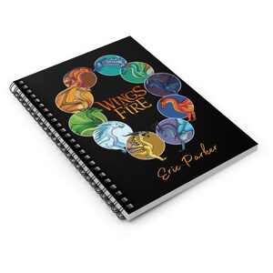 Personalized Wings of Fire All Dragons Spiral Ruled Notebook, Glory ...