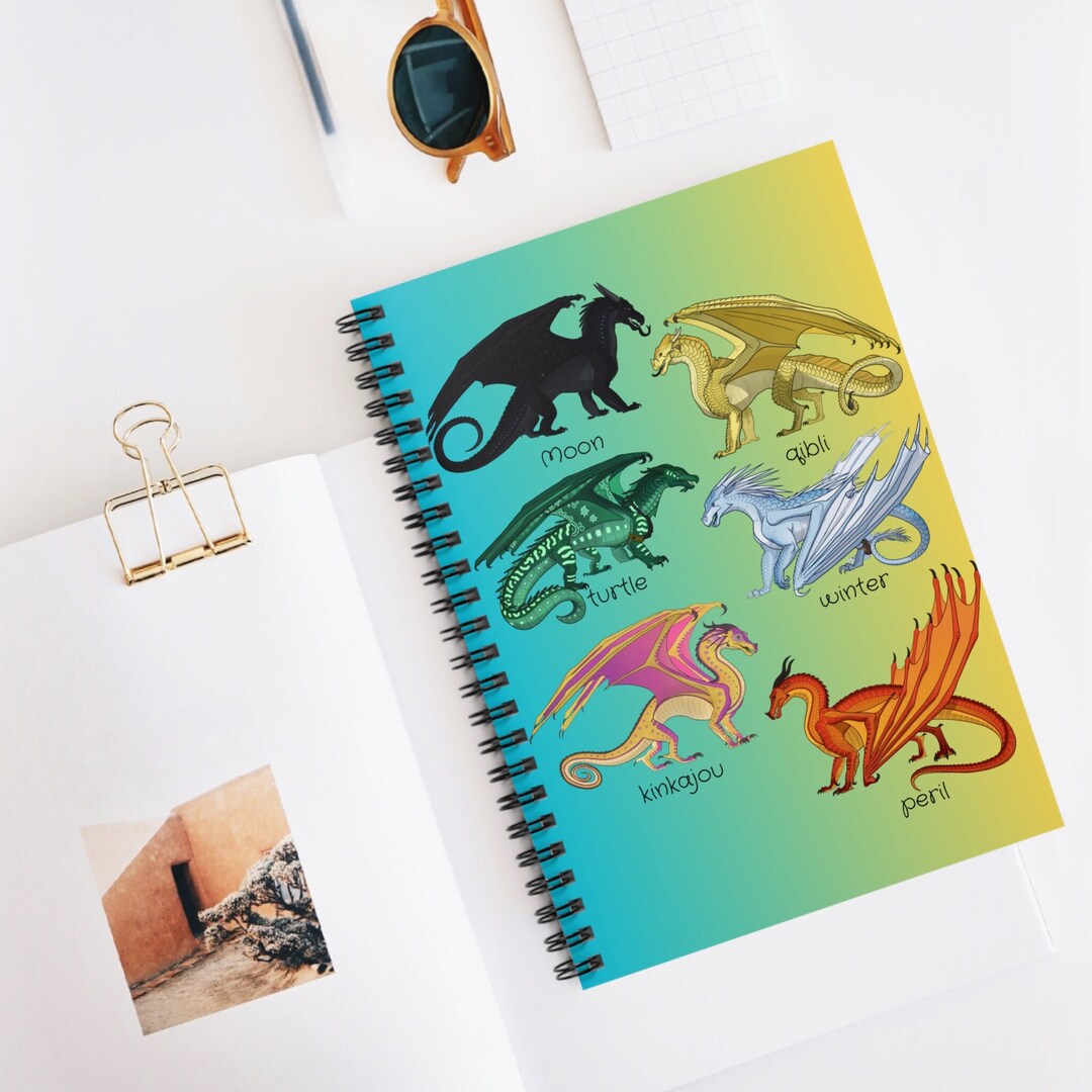 Wings of Fire Spiral Ruled Notebook, Wings of Fire, Jade Academy, WOF ...
