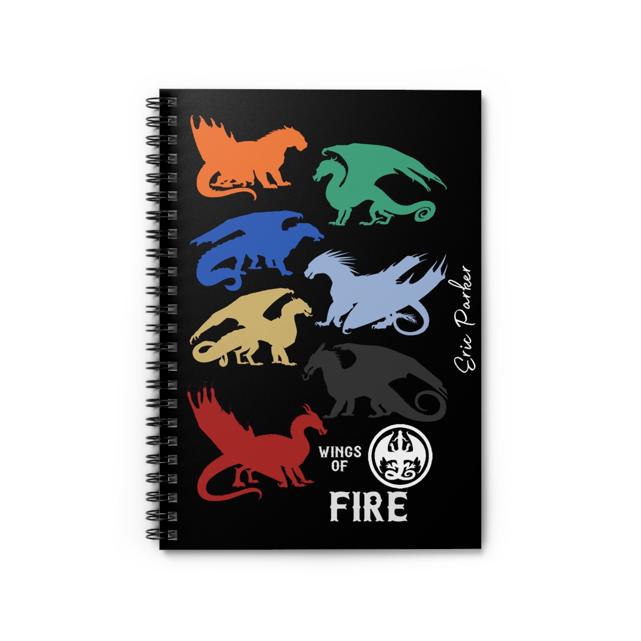 Personalized Fire Spiral Ruled Notebook, Wings of Fire, Jade Academy ...