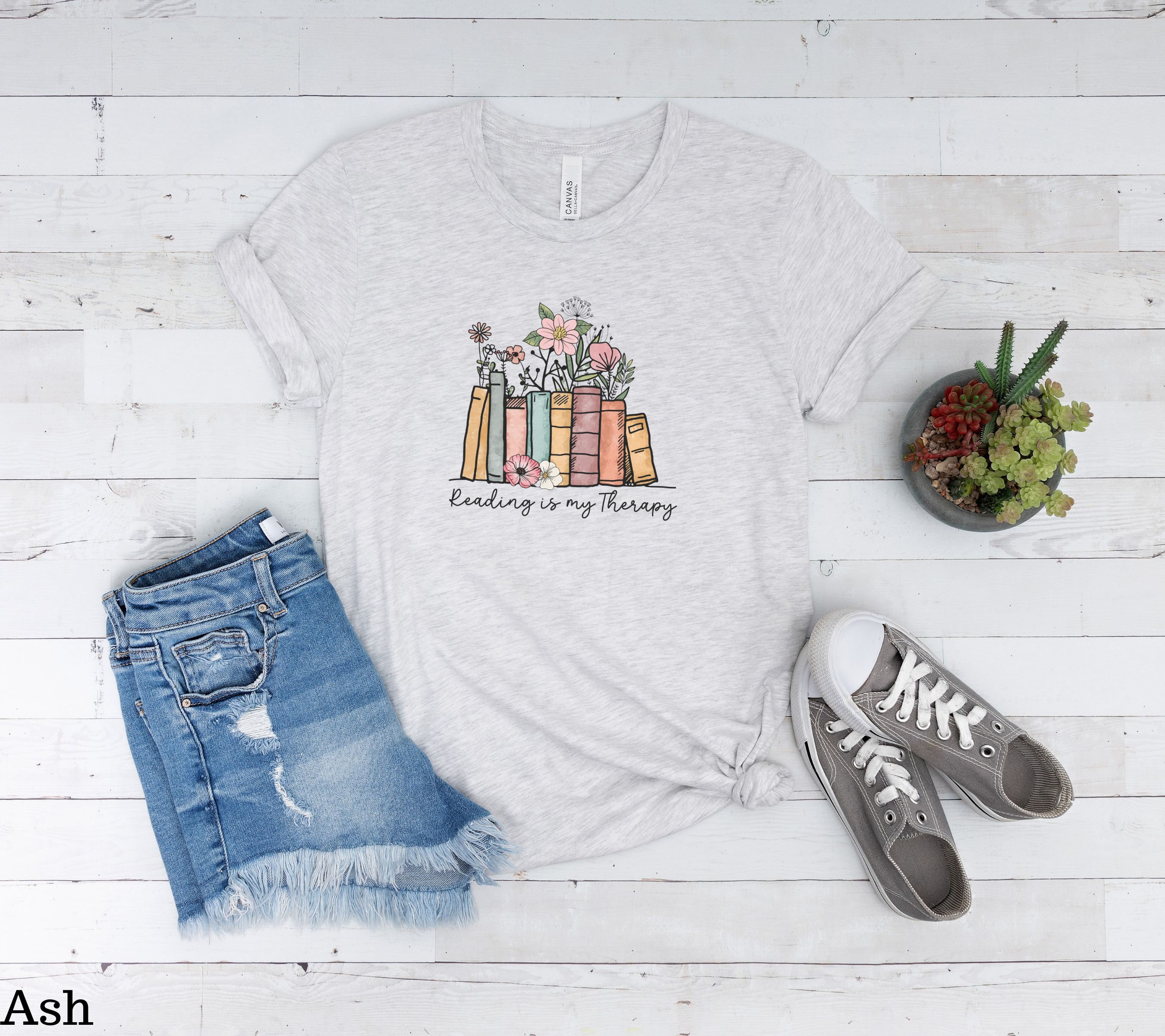 Reading Books Shirt, Reading is My Therapy Shirt, Book Lover Shirt ...