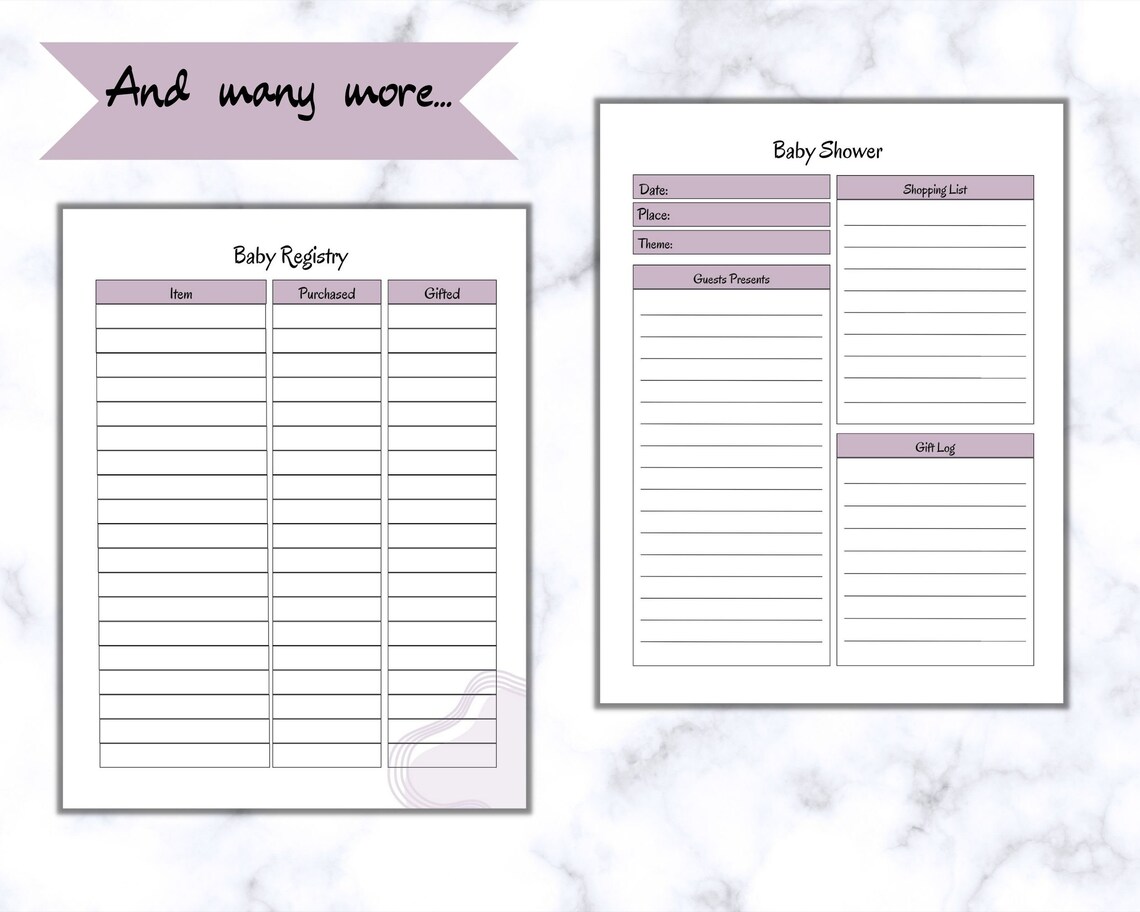 Printable Pregnancy Planner, Digital Pregnancy Journal, Printable ...