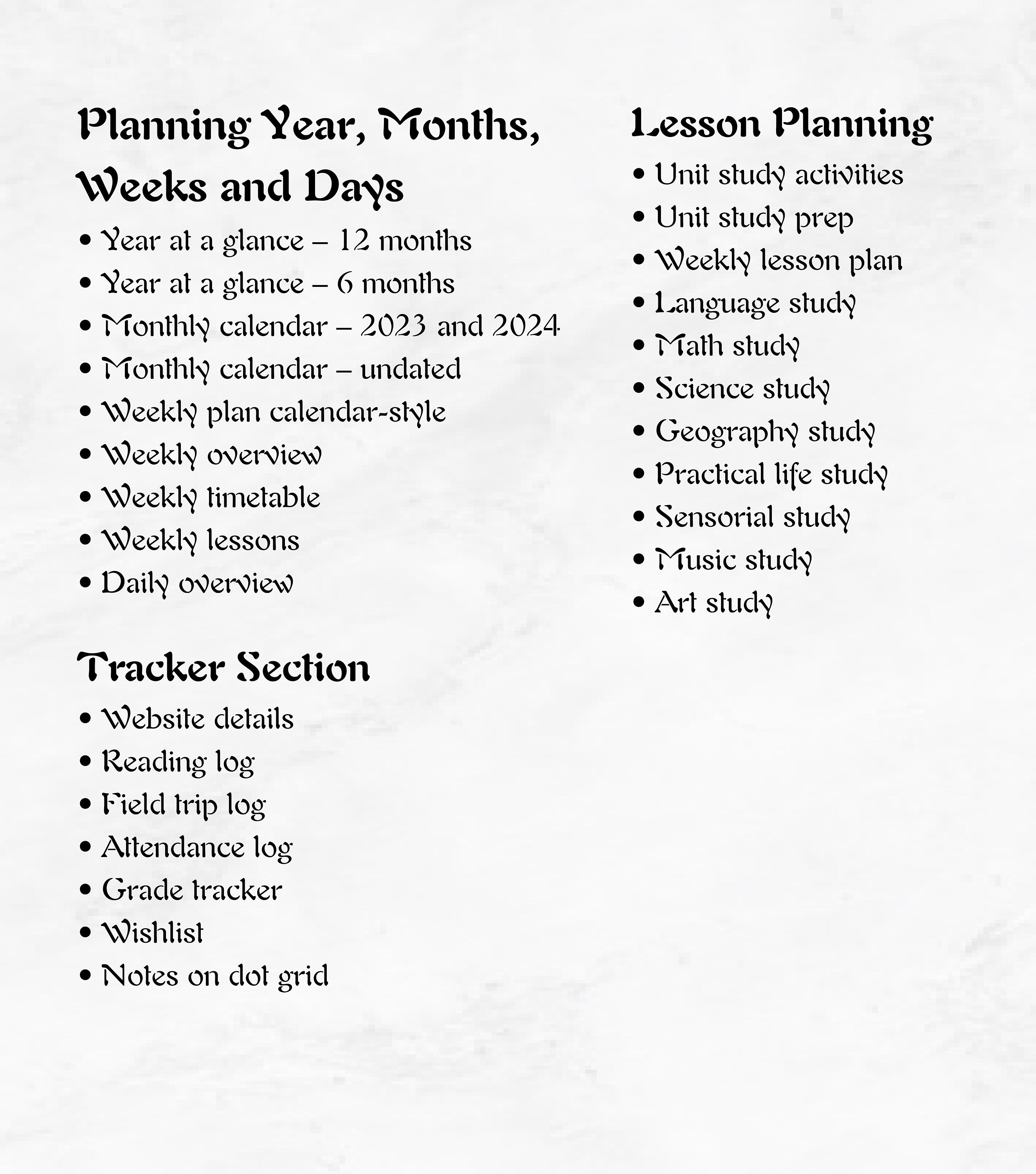 Minimalist Homeschool Planner Bundle, Printable Homeschool Planner ...